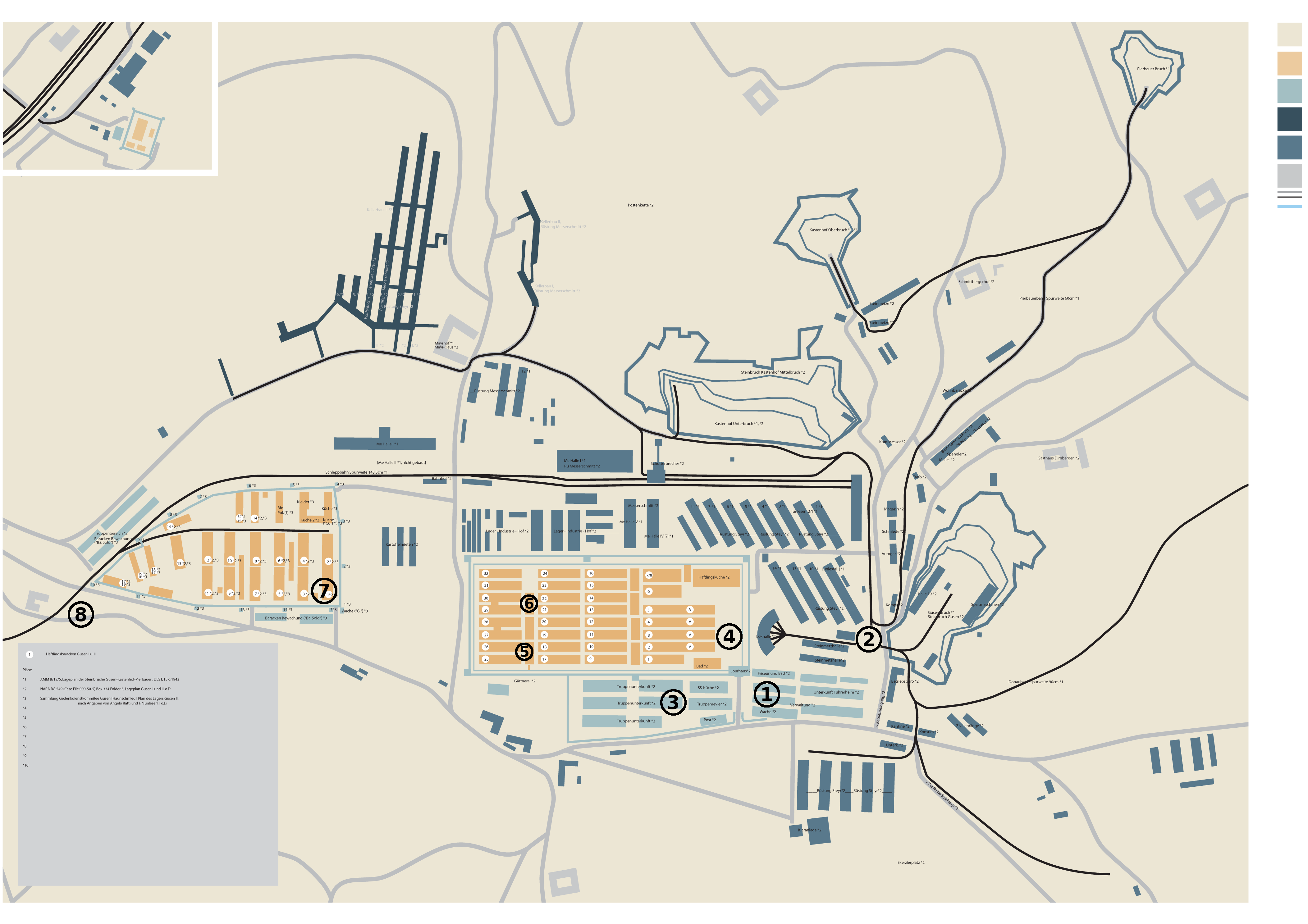 Mauthausen Concentration Camp Map